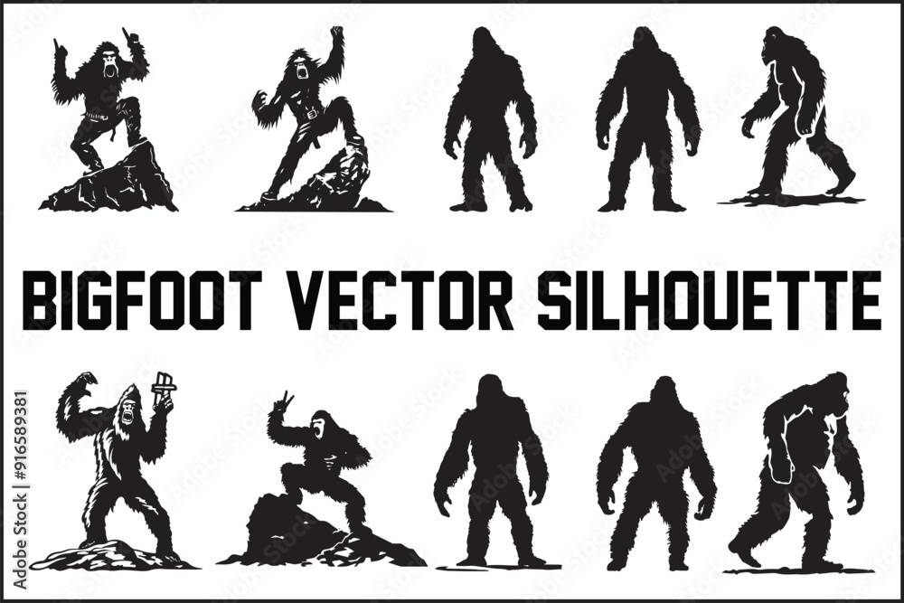 bigfoot silhouette free download, bigfoot silhouette free vector, big ...