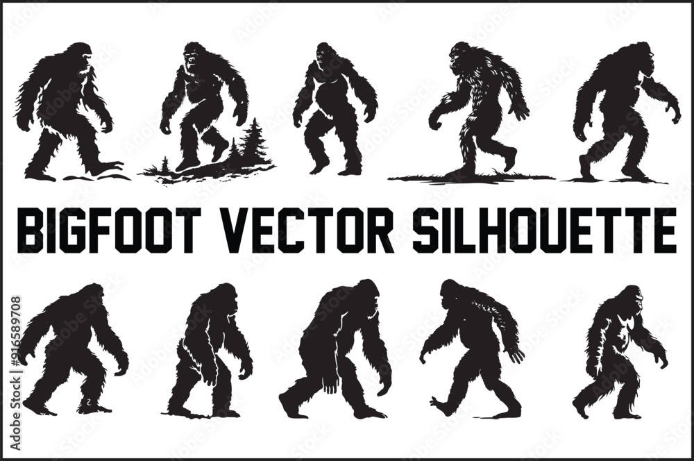 bigfoot silhouette free download, bigfoot silhouette free vector, big ...