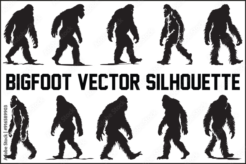 bigfoot silhouette free download, bigfoot silhouette free vector, big ...