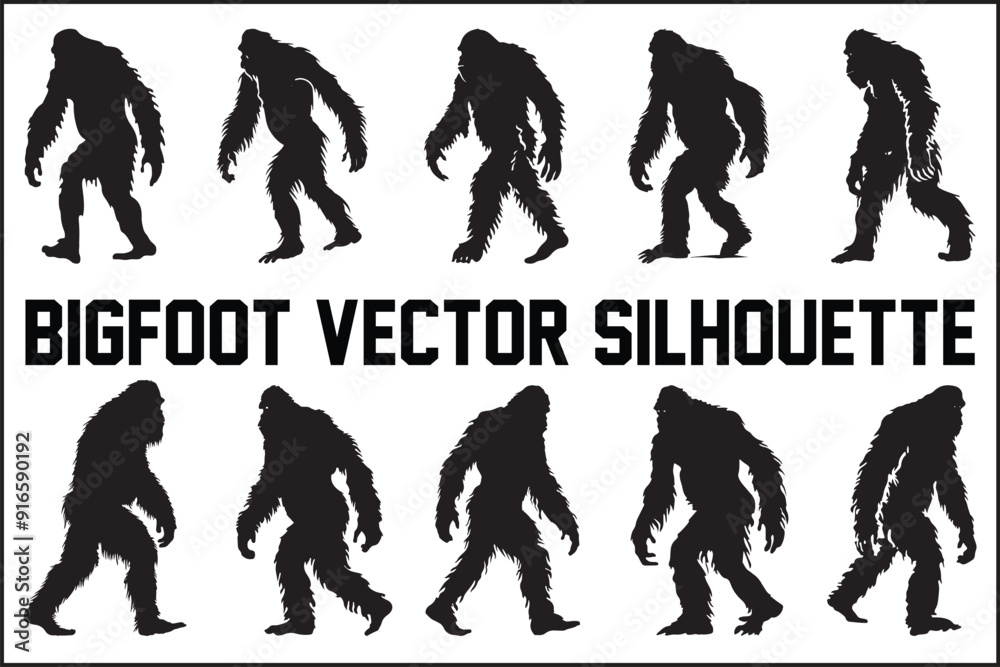 bigfoot silhouette free download, bigfoot silhouette free vector, big ...