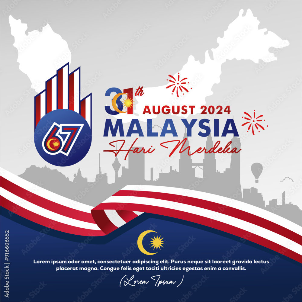 Elegant 67th Anniversary of Malaysia "Hari Merdeka" Means Independence ...