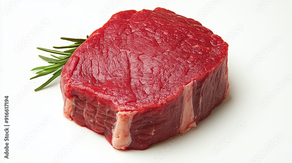 Morceau de rumsteck de bœuf, avec liseré de gras pour son persillage ...