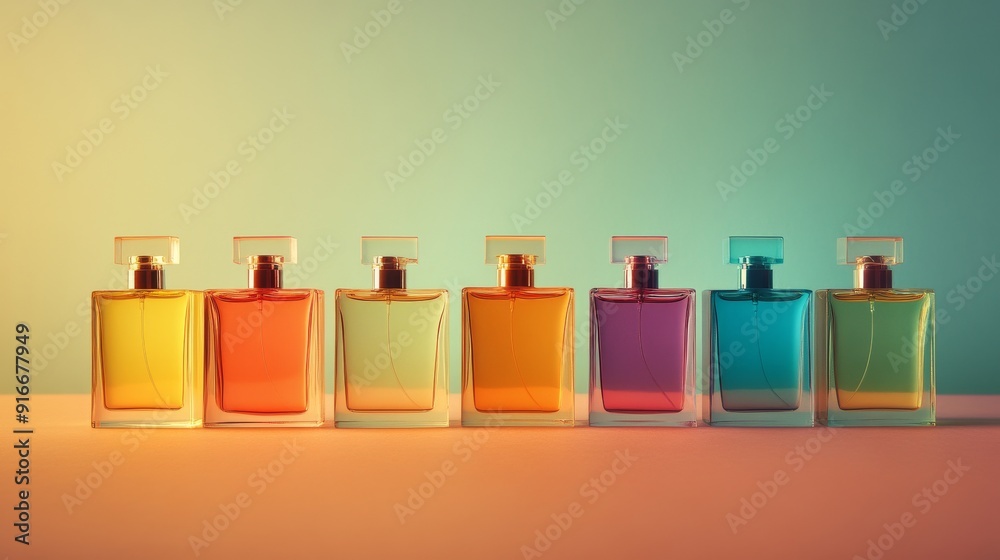 Please represent the fragrance notes as an abstract color gradient ...