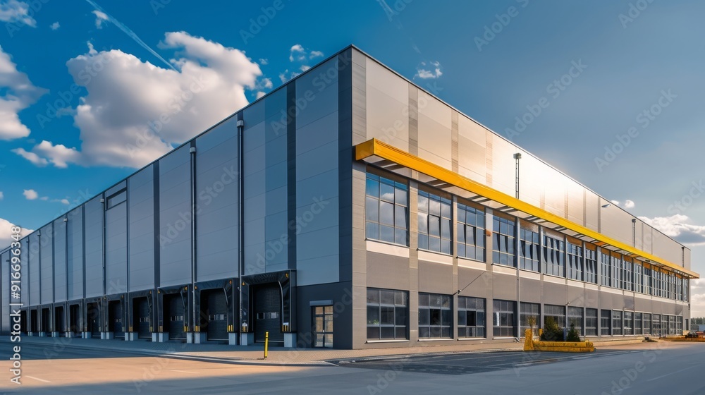 modern warehouse building , logistics warehouse structure , warehouse ...