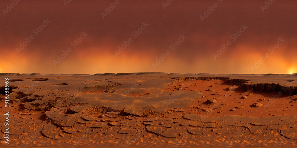 HDRI Mars Equirectangular Panorama 15 Stock Illustration | Adobe Stock