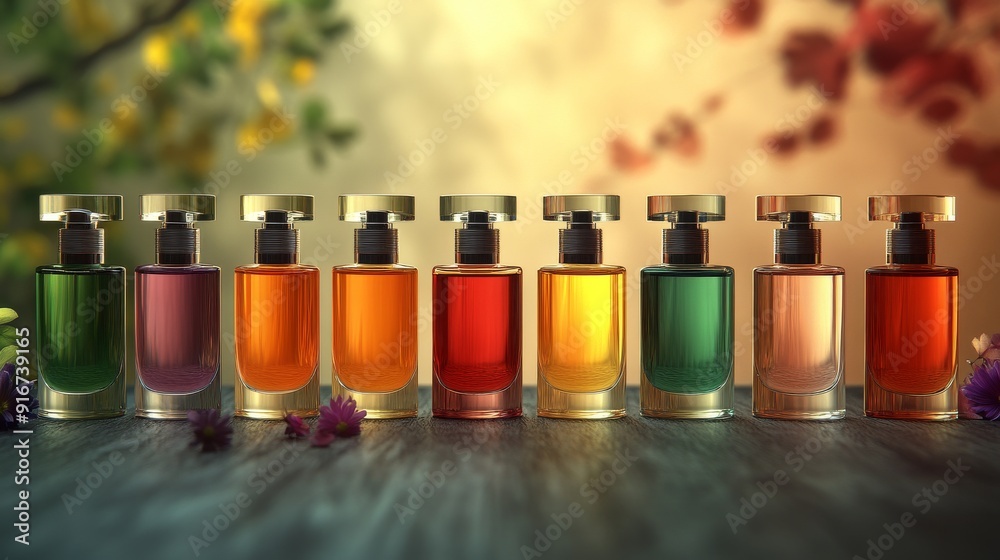 Please represent the fragrance notes as an abstract color gradient ...