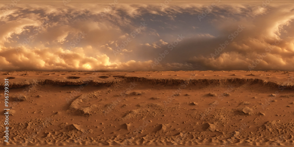 HDRI Mars Equirectangular Panorama 12 Stock Illustration | Adobe Stock