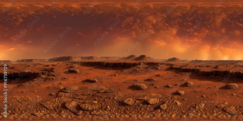 HDRI Mars Equirectangular Panorama 8 Stock Illustration | Adobe Stock