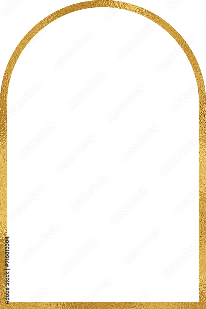 Gold foil arch frame, vertical border template with 4x6 aspect ratio ...