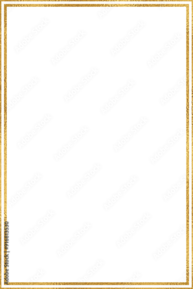 Gold foil frame, vertical border template with 4x6 aspect ratio for ...
