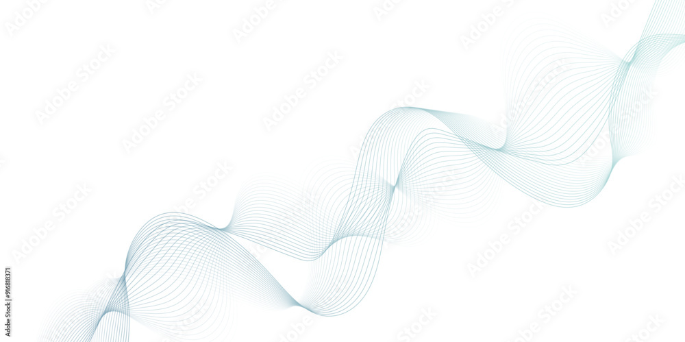 White wave curve lines banner background design. Abstract soft wave lines dynamic flowing blue ...