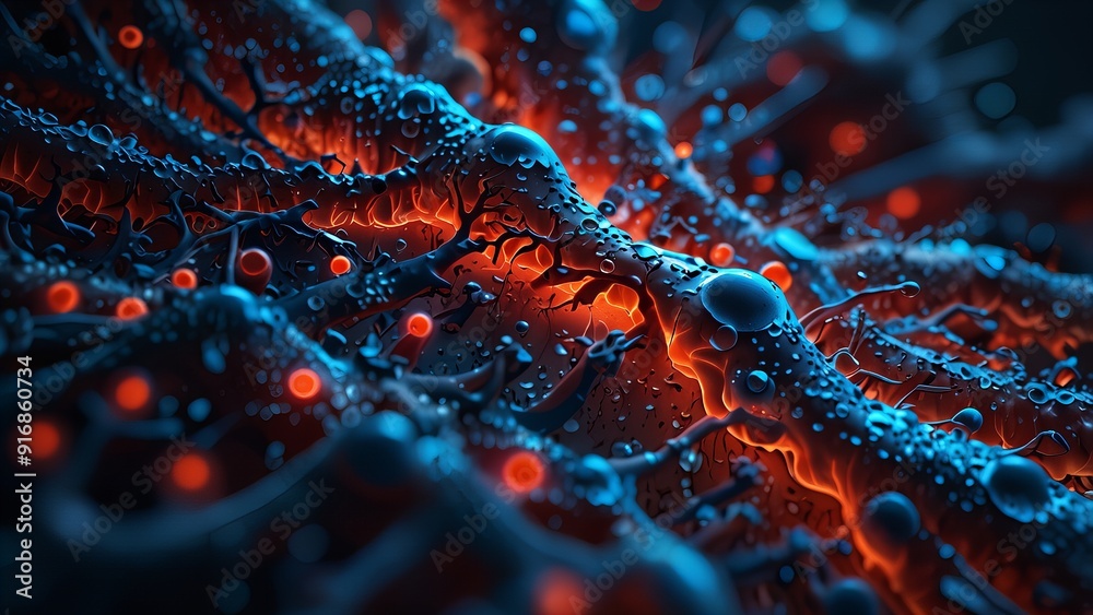 Hyperrealistic image of human skin and muscle cells. It looks as if you ...