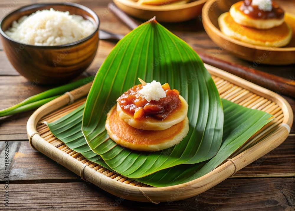 Traditional Indonesian sweet treat, Tang Bulan, made using an ancient ...