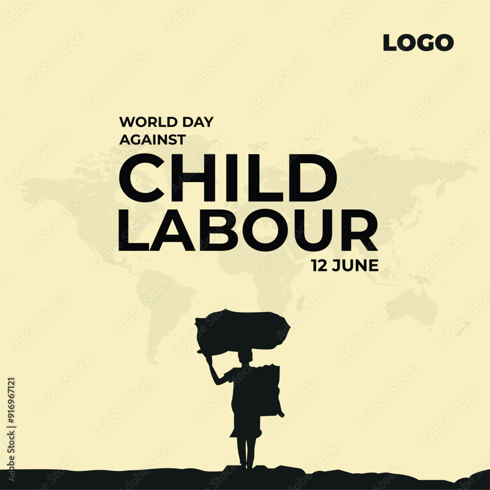 Child carrying heavy loads, World Day Against Child Labor, Stop Child ...