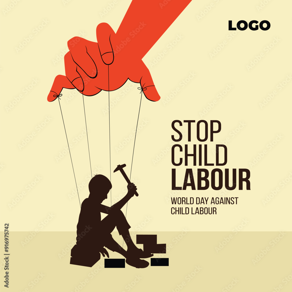 World Day against Child Labor, Child Marionette on ropes controlled The ...