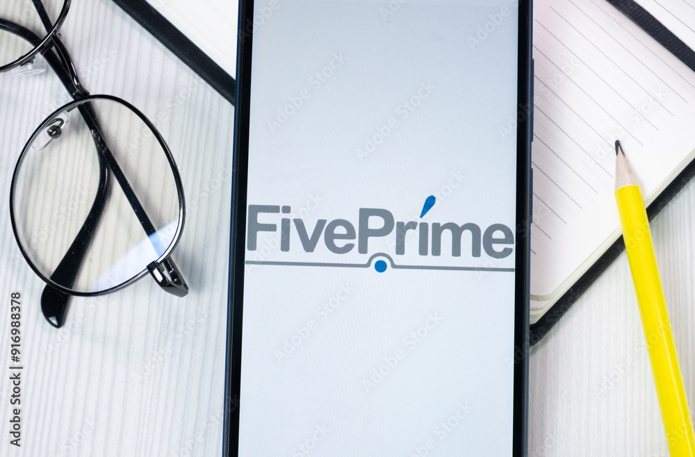New York, USA - 1 August 2024: Five Prime Therapeutics Logo on Phone ...