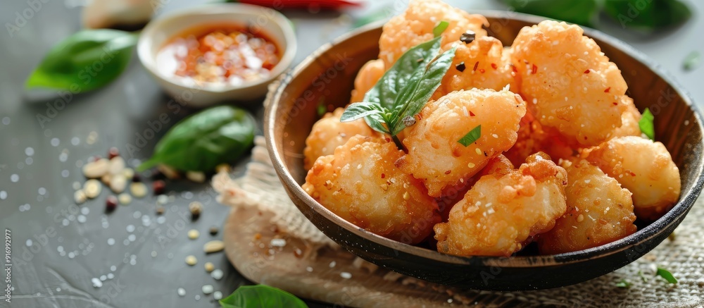An Indonesian snack called cireng is prepared by frying a mixture of ...