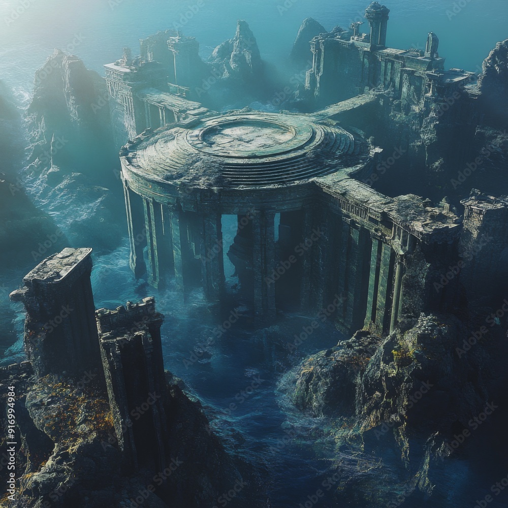 Mythical Atlantis Reimagined: The Fabled Sunken City with Ancient ...