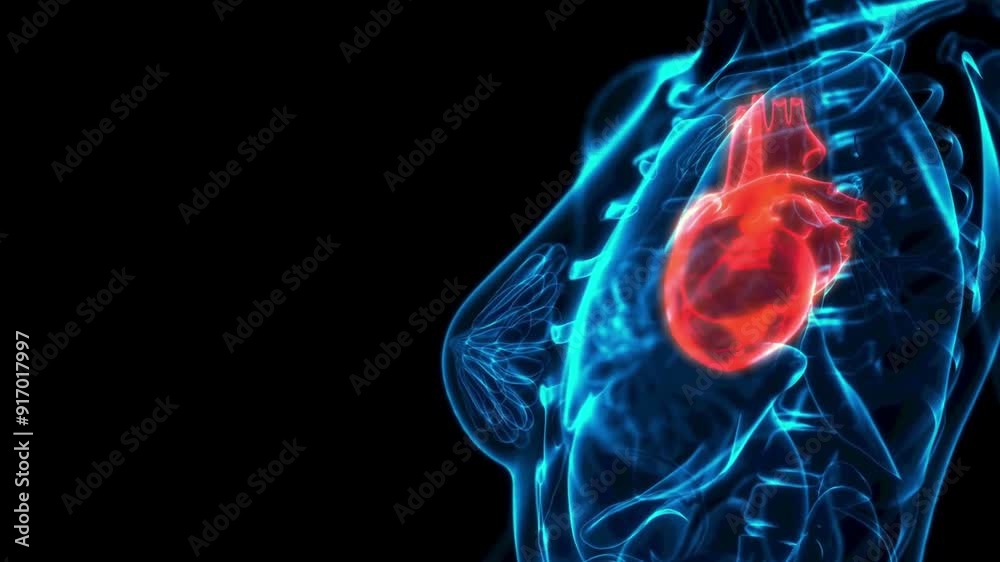 Human heart with blood vessels. 3d illustration, Human heart anatomy on ...