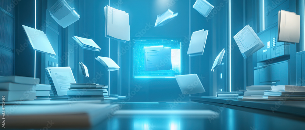 cloud file integration, A dynamic virtual tech holographic display ...