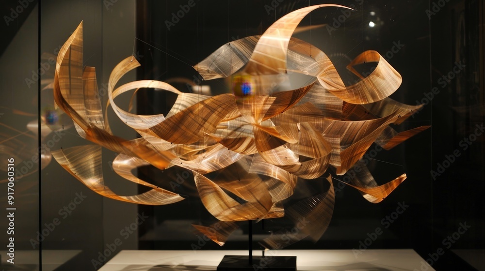 Describe a piece of kinetic art that moves with the wind. How does the ...