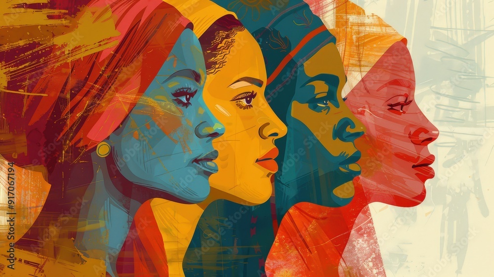 Design a digital artwork celebrating the diversity and strength of ...