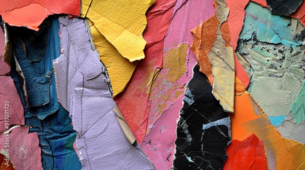 Design a series of torn paper edges for a collage. How do the irregular ...