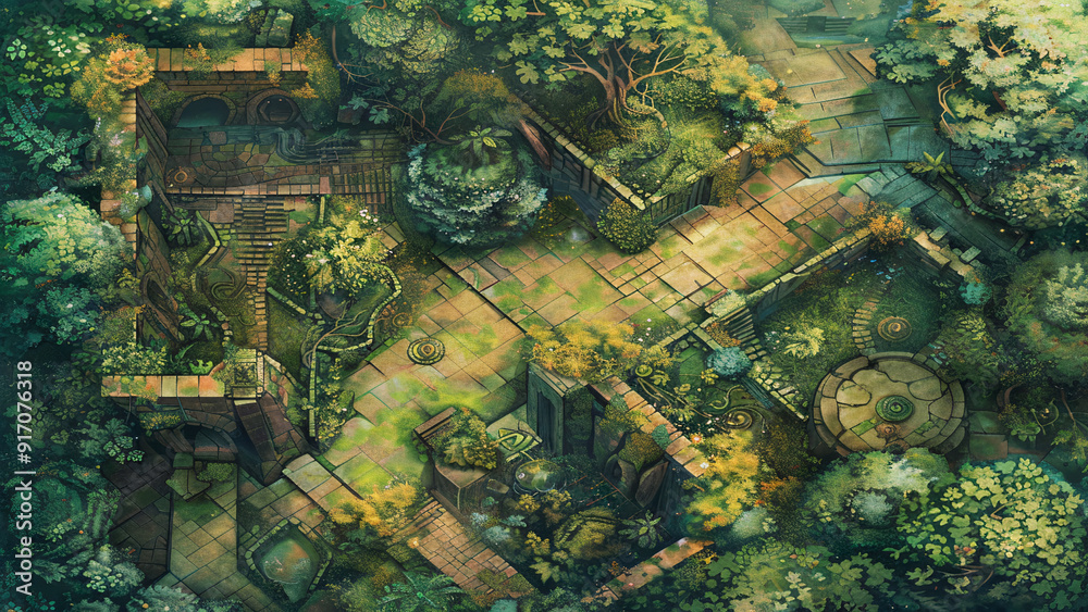 Forest Battle Map for RPG - DnD Map, Tabletop Role-Playing Games ...