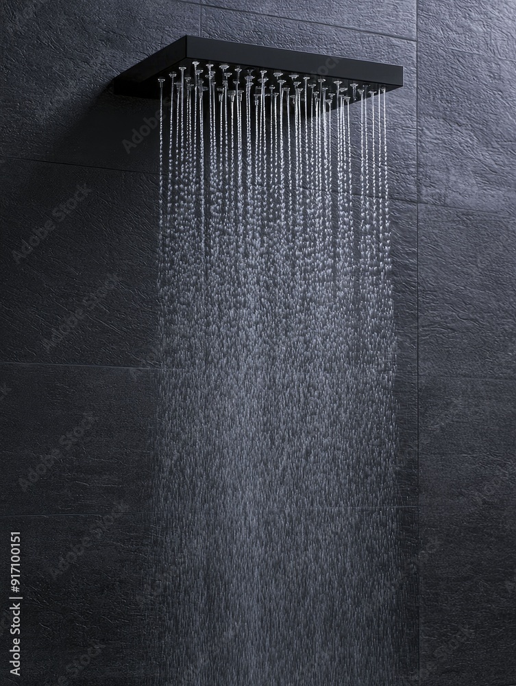 Artistic depiction of multi-jet shower systems that enhance the bathing ...