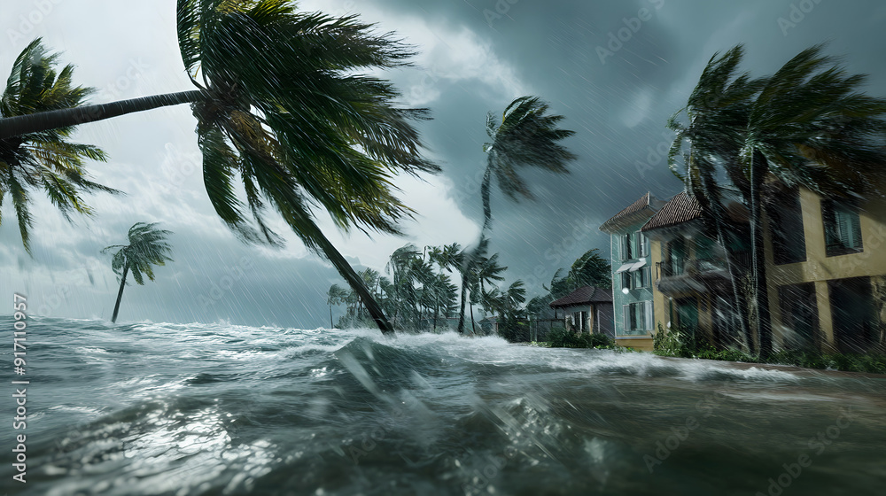 hurricane natural disaster rainstorm flooding typhoon coastal area ...