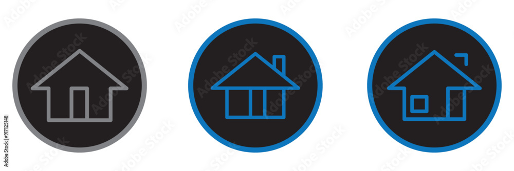 Home complex. Residential building. Architecture outline signs. Patria ...