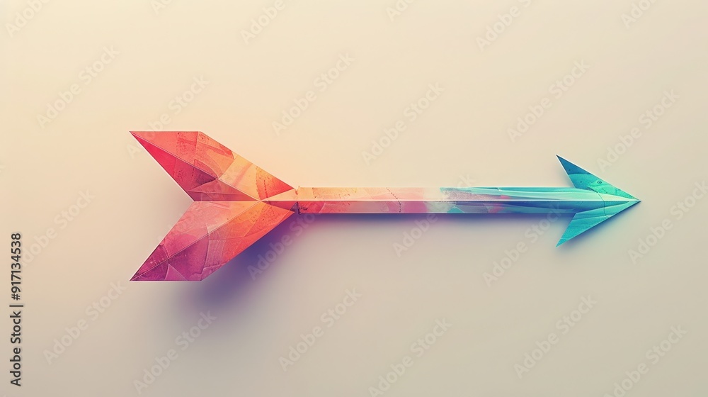 Design an arrow with an ombre color effect. How does the gradual color ...