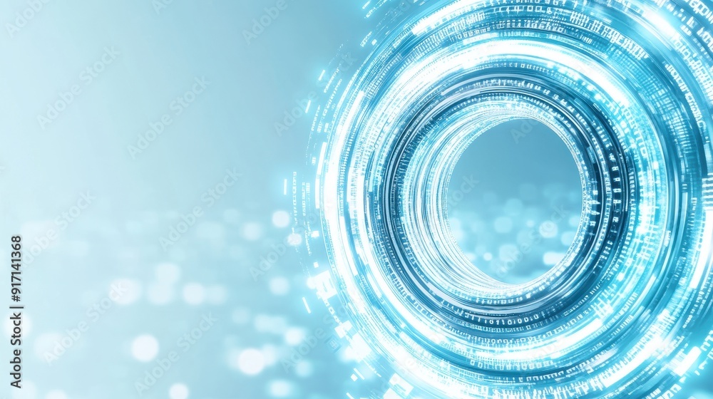Digital Energy Flow, a vibrant circular energy line intertwined with ... Digital Energy Flow, a vibrant circular energy line intertwined with ...