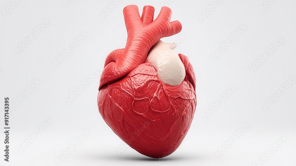 3D render of the human heart showing thickened walls due to ...