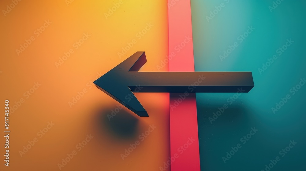 Imagine an animated arrow that changes direction smoothly. Describe the ...