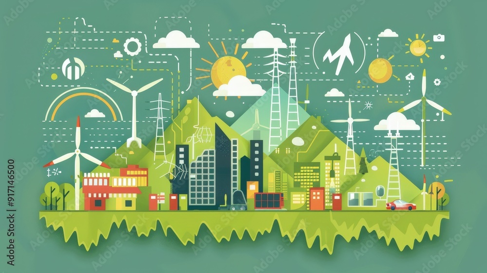 Imagine an infographic that compares renewable and non-renewable energy ...