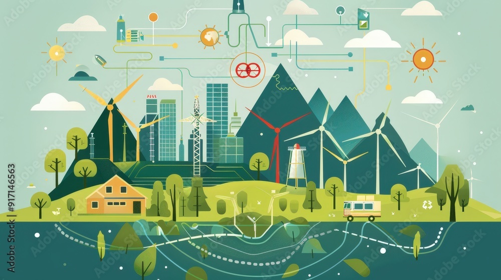 Imagine an infographic that compares renewable and non-renewable energy ...