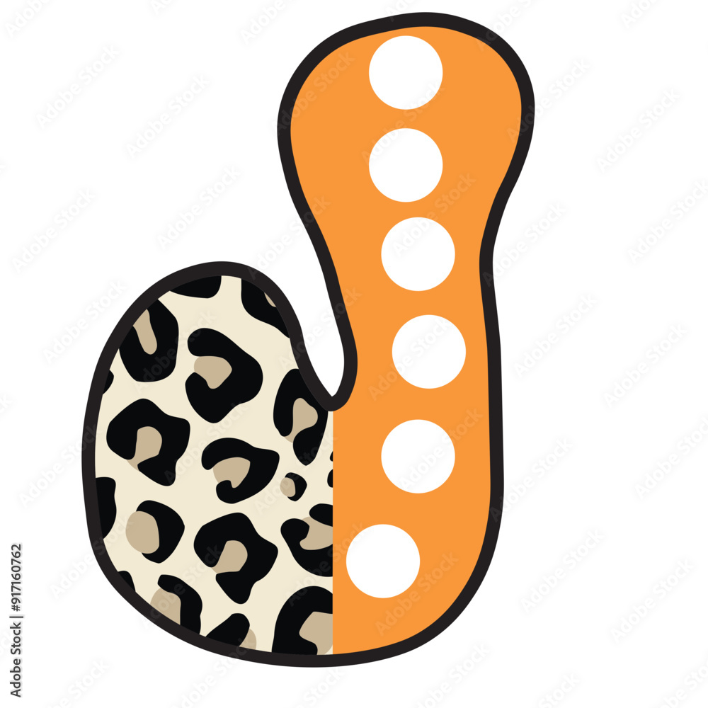 doodle bright polka leopard half font svg png, Doodle Dots Alphabet ...