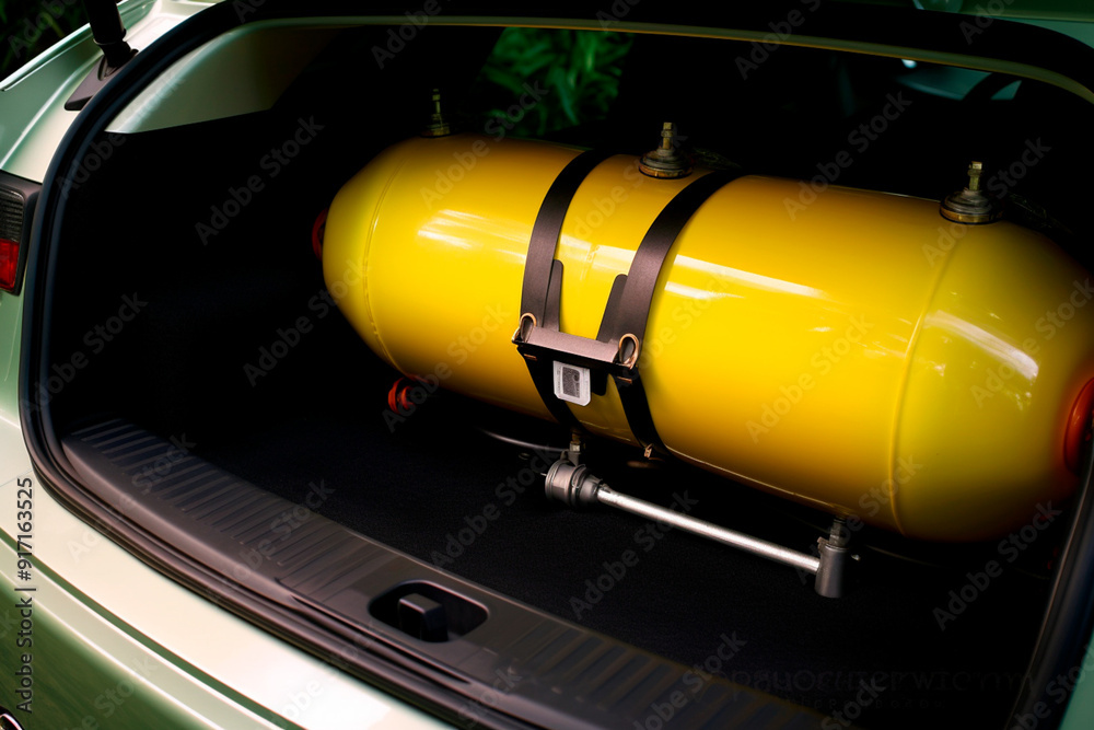 Vehicle featuring GNV gas cylinder, using compressed natural gas for ...