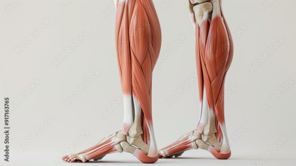 Diagram showing the calf muscles and bones. Stock Illustration | Adobe ...
