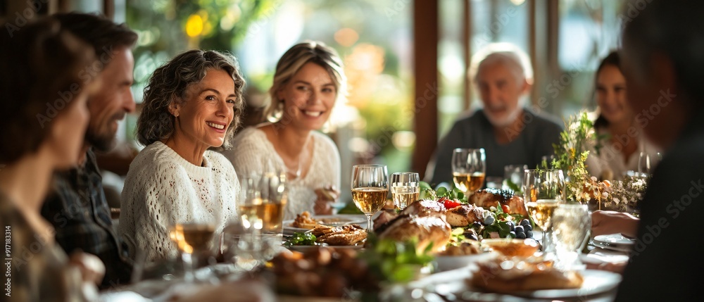 Generational Gathering A Vibrant Family Dinner Filled with Love ...