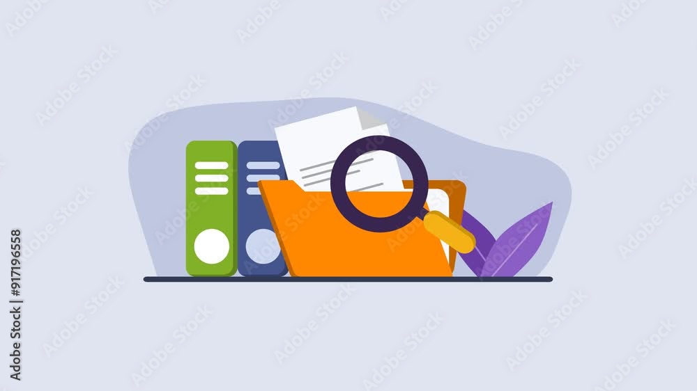 normal and green screen modes, document file animation Stock Video ...