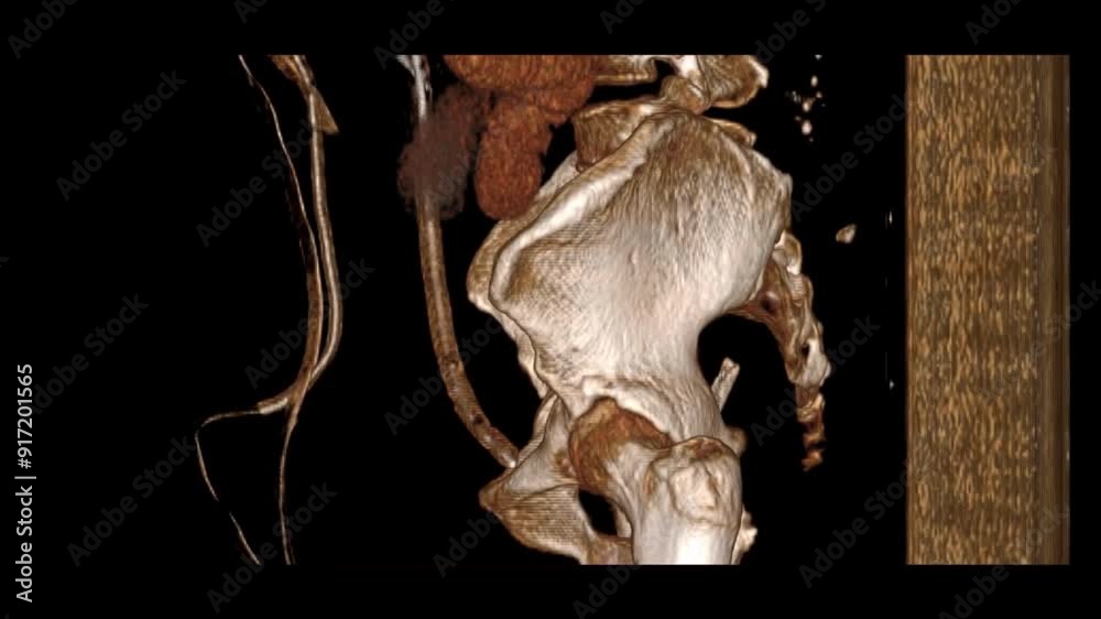 CT Volume Rendering of Pelvis Showing Left Femur Neck Fracture ...