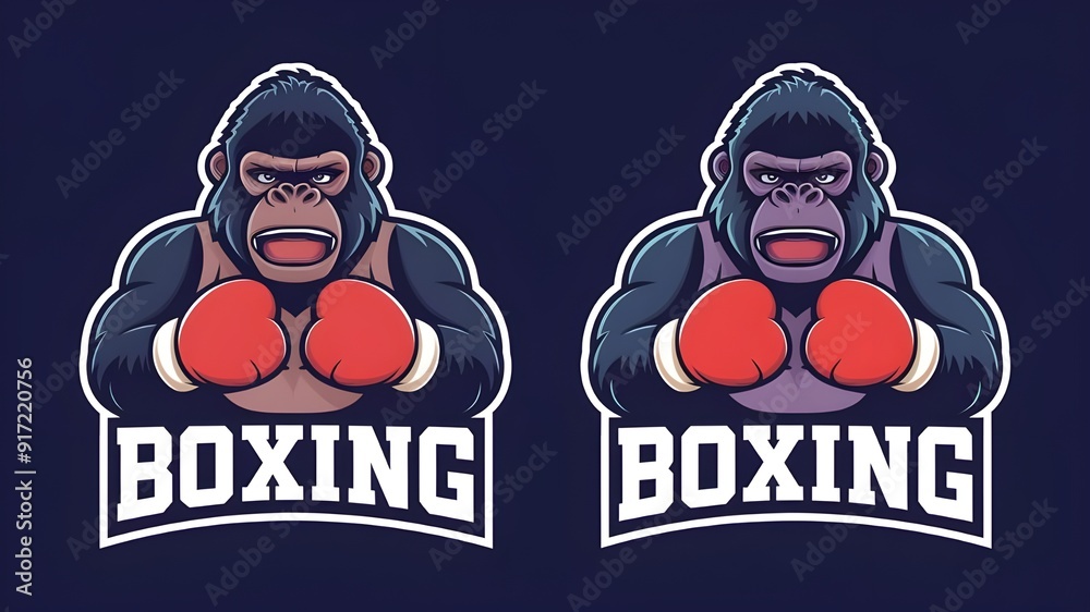 mascot gorilla for boxing in vector art illustration design Stock ...