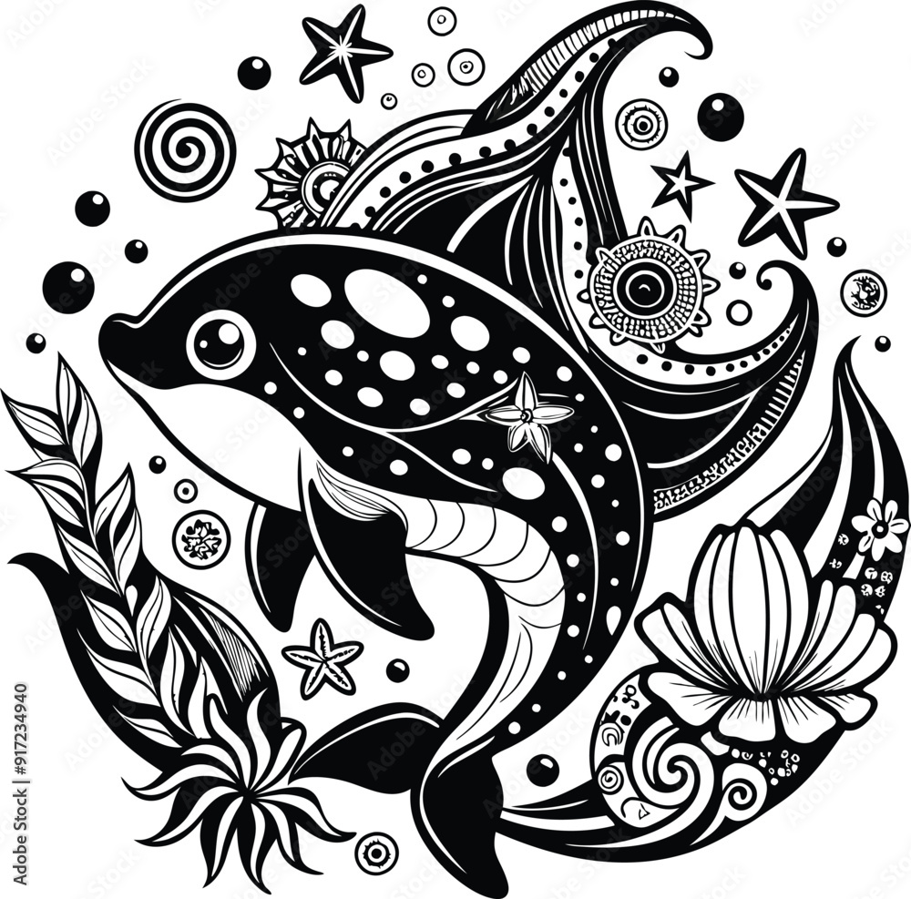 Sea Life Coloring Pages for Kids. Sea Life Coloring Pages for KDP ...