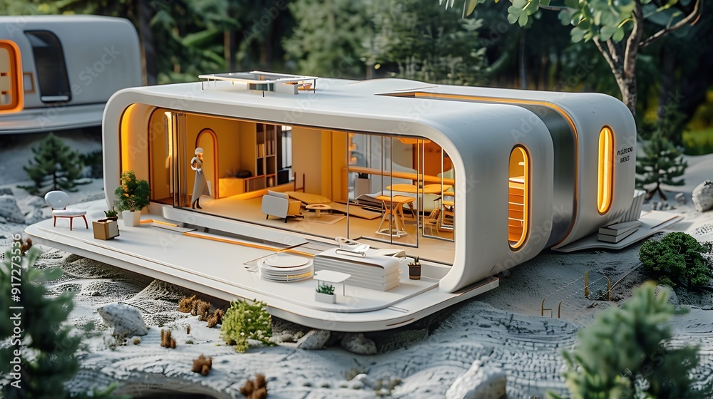 Mega Scale 3D Printing Construction Site Rapid Building of Futuristic ...