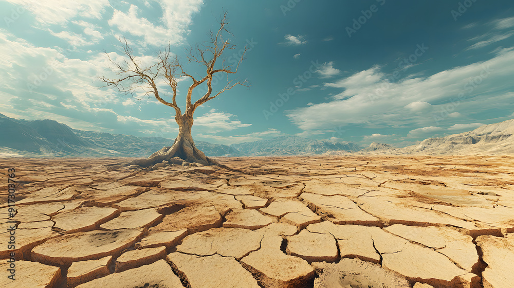 Soil Degradation with Dry and cracked land, soil pollution and ...