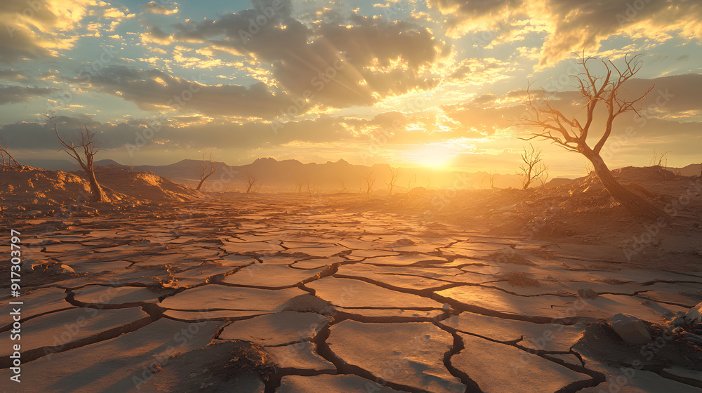 Soil Degradation with Dry and cracked land, soil pollution and ...