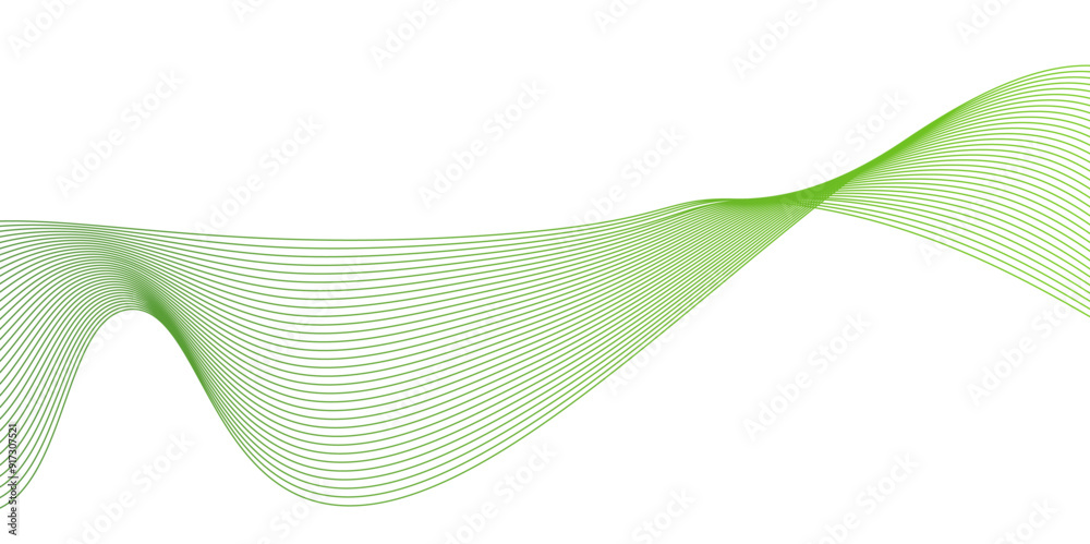 Abstract green waves background,Abstract green wavy lines. Colorful ...