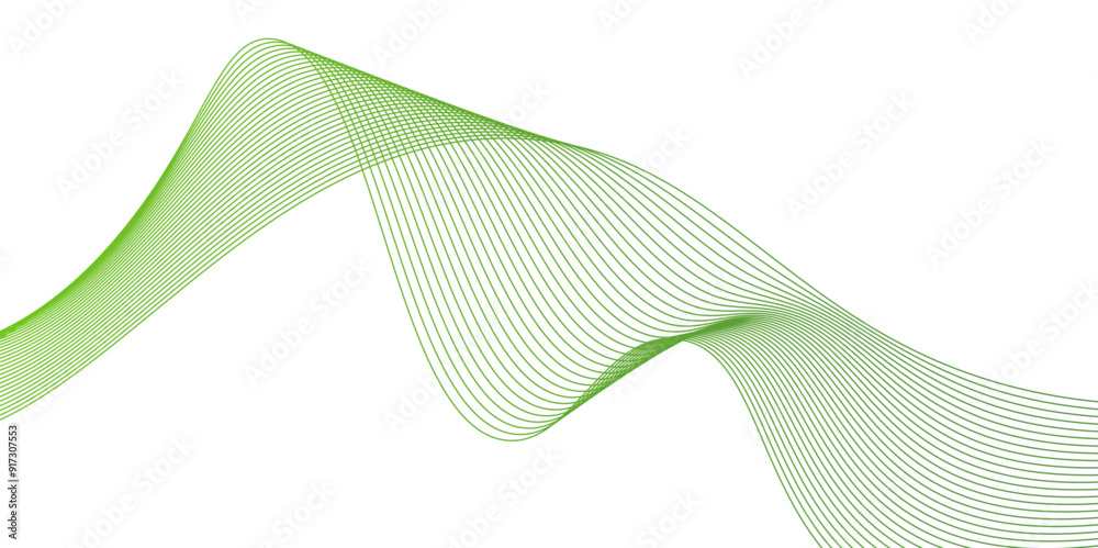 Abstract green waves background,Abstract green wavy lines. Colorful ...